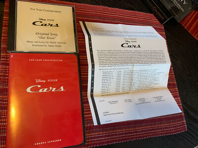 Cars DVD FYC 2006 DISNEY PIXAR Academy Screener And Our town CD And ...