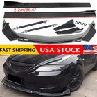 Carbon Fiber Front Bumper Lip Side Skirt Strut Rods For Mazda 2 3 5 6 ...