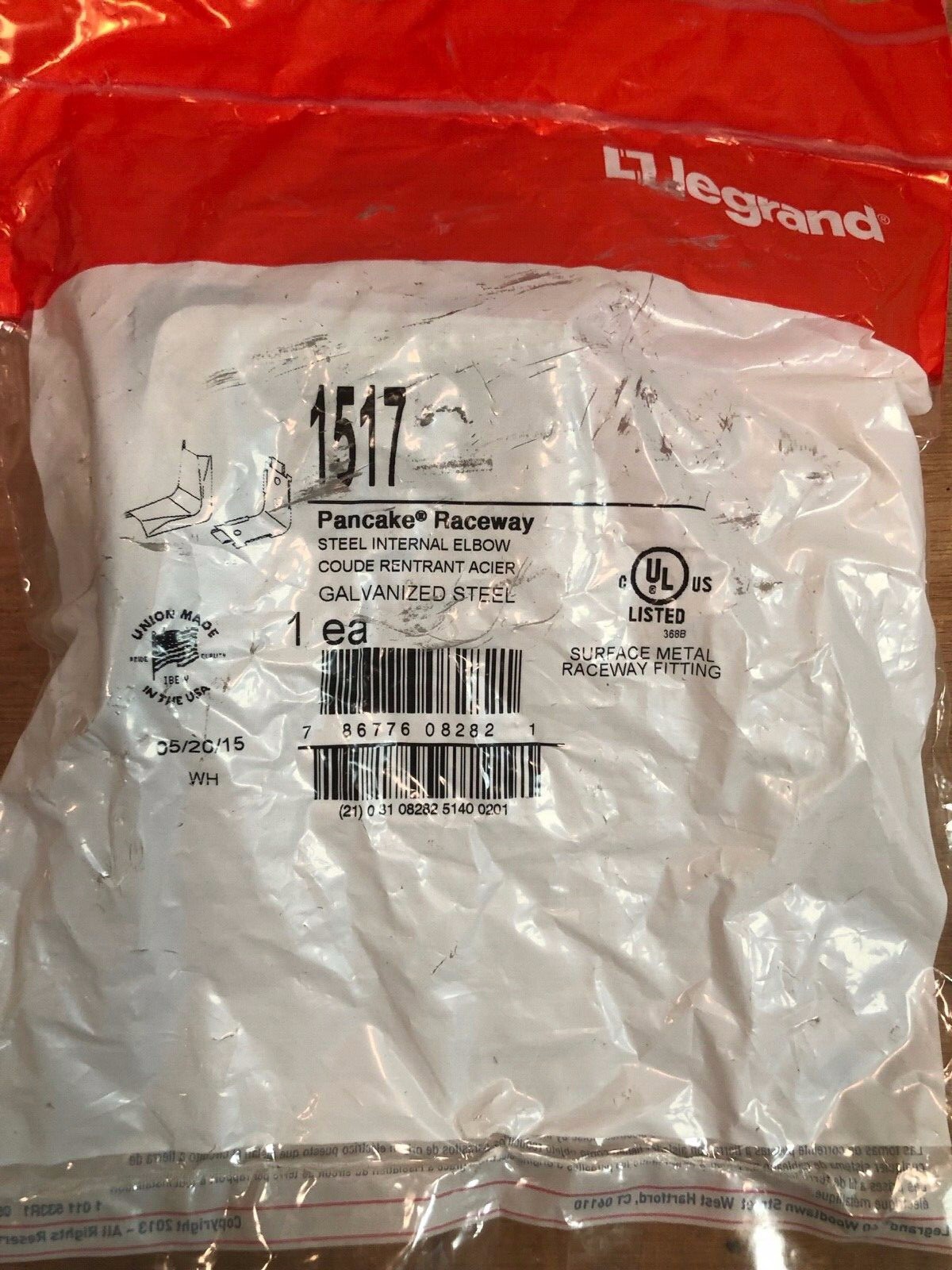 11x Wiremold Legrand 1517 1500 Series Pancake Raceway Steel Adapter ...