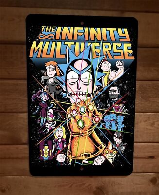 The Infinity Multiverse Rick and Morty Parody 8x12 Metal Wall Sign ...