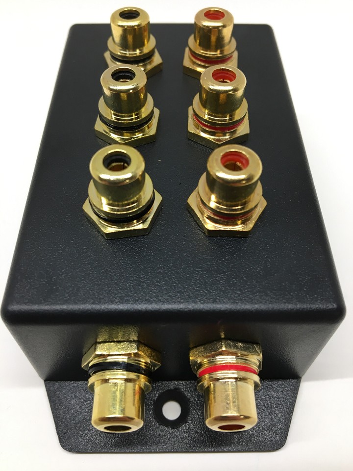 RCA Distribution Block Splitter Box 1-3 Three Way Car Audio 3 Way THE ...