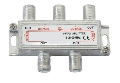 4 Way F Splitter Virgin,Ntl,Cable Modem,CCTV Eagle Brand can be used ...