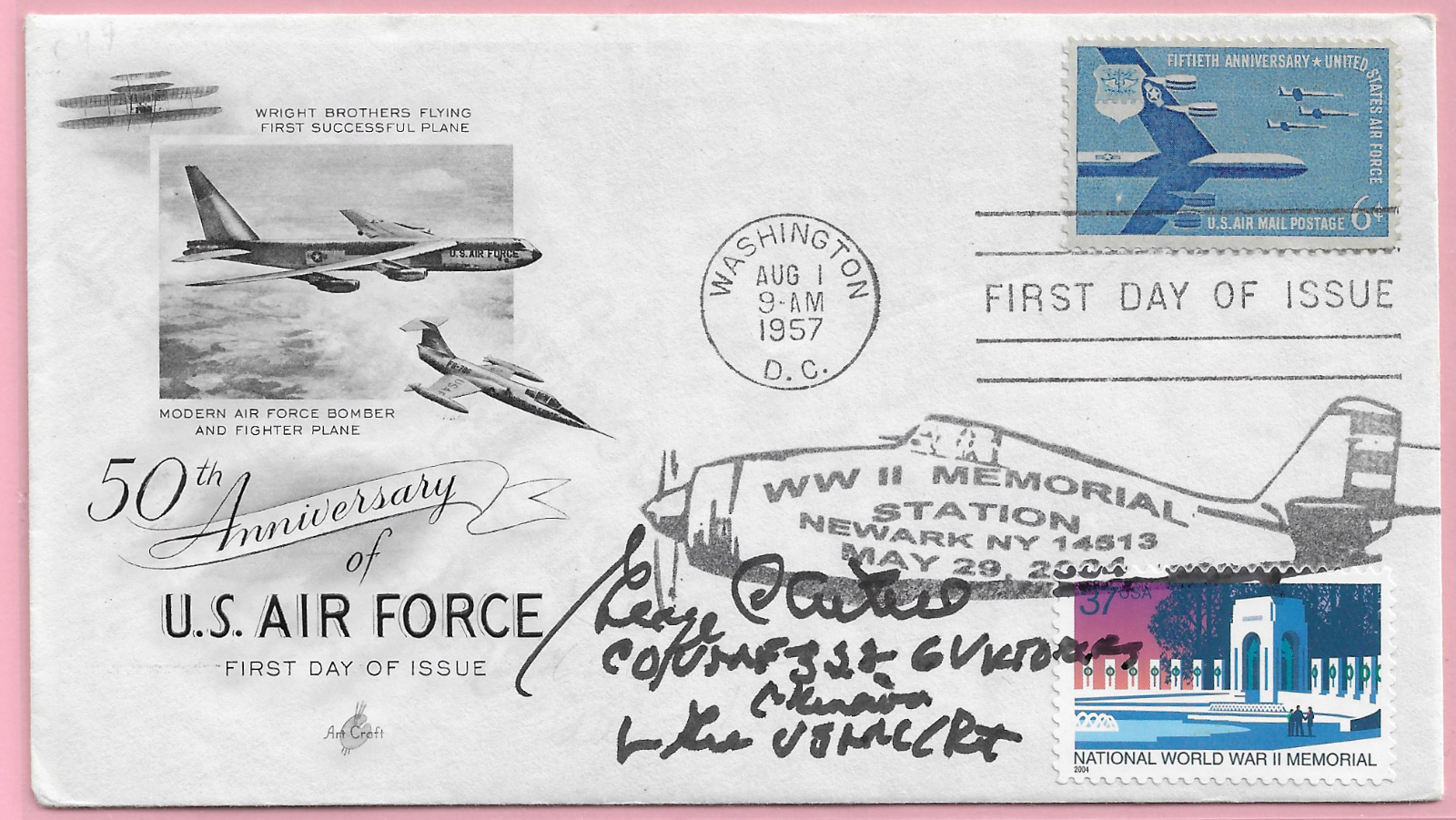George Axtell USMC ACE WW-2 Signed Autographed First Day Cover '57 ...