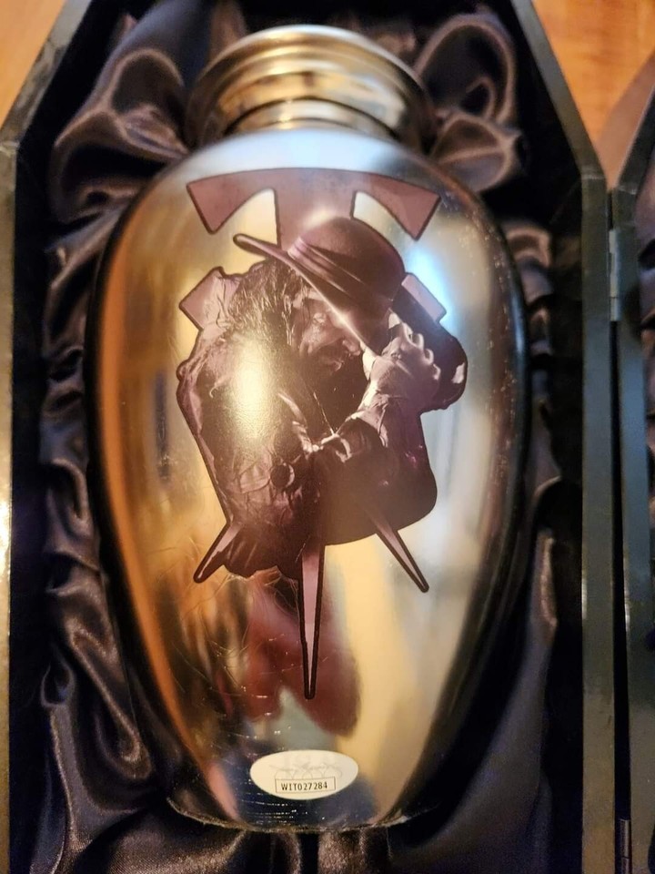 Undertaker signed Thank You Taker Urn + Casket JSA witness | eBay