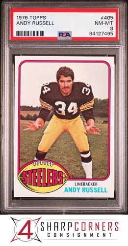 1976 TOPPS #405 ANDY RUSSELL STEELERS PSA 8 | eBay