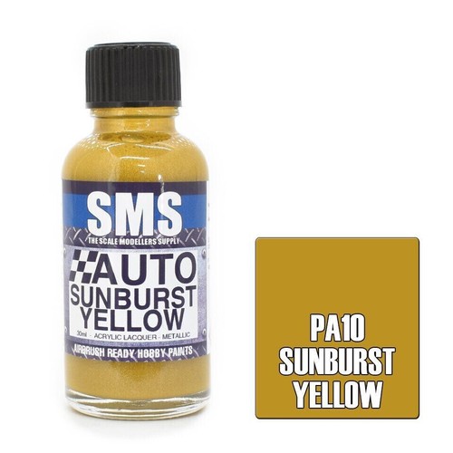 SMS Auto Colour Series PA10 Sunburst Yellow 30ml Plastic Model Hobby ...