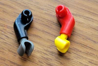 2 Lego Arms Black & Red & 3 Lego Hands Black & Gray & Yellow ...