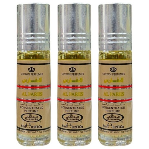 Al Fares Al Rehab (3-Pack) Roll On 6mL Each Perfume Oil Concentrated ...