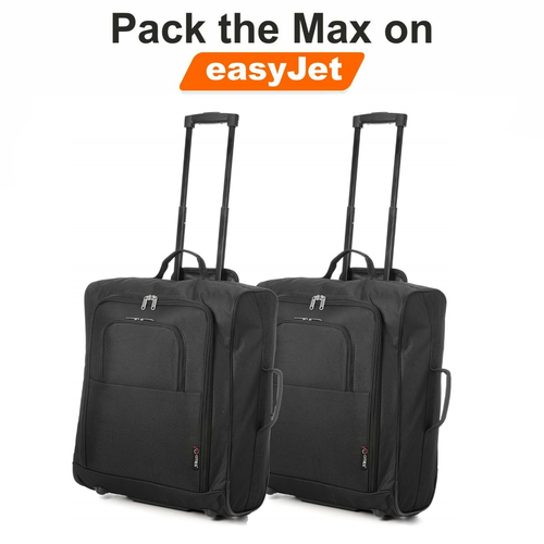 Set of 2 EasyJet BA Max Cabin Approved Trolley Bag Hand Luggage Case ...