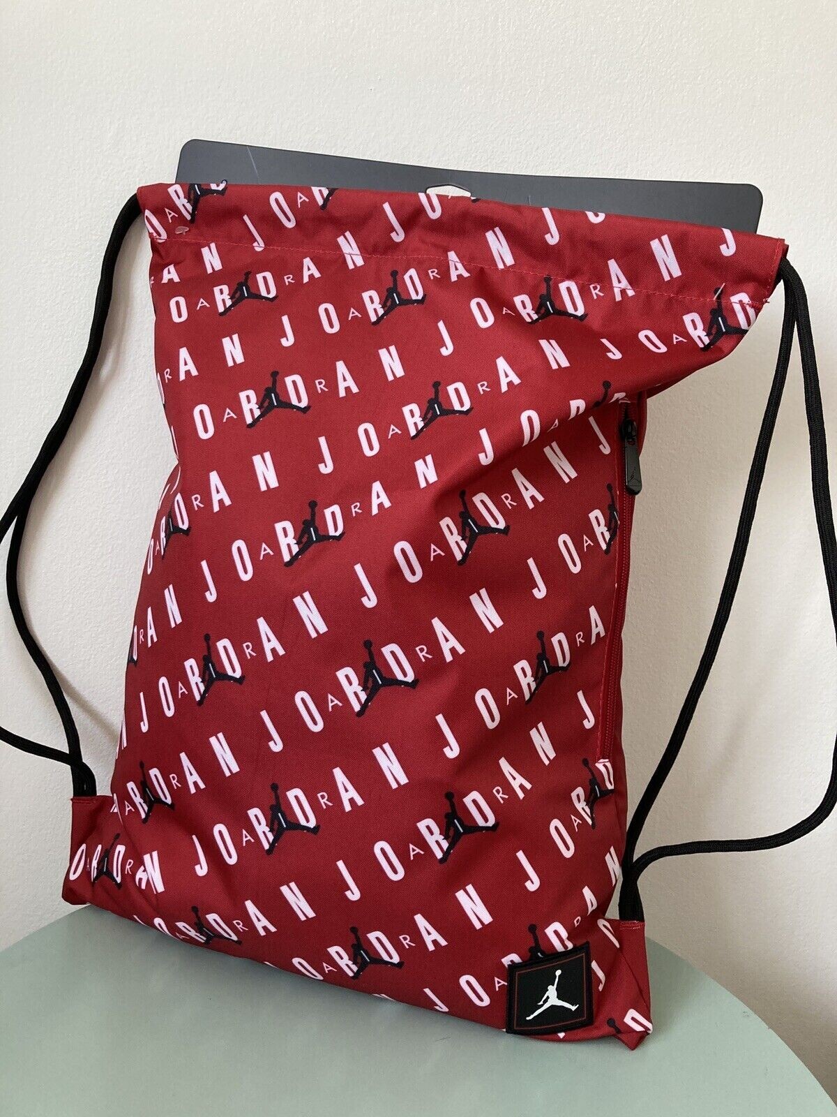 AIR JORDAN NIKE Gym sack backpack BAGS DRAWSTRING with pocket Sn99 NEW ...