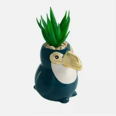Avon Toucan Bird Mini Planter Faux Aloe Vera Plant New Boxed | eBay UK