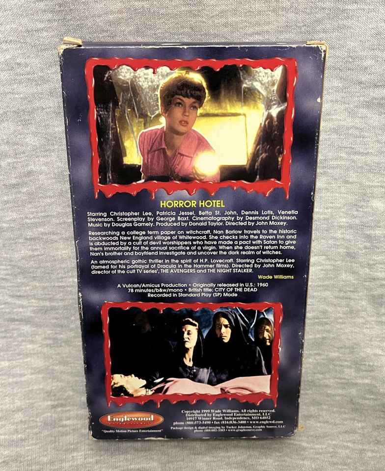 Horror Hotel VHS Christopher Lee Betta St John Haunted Hollywood ...