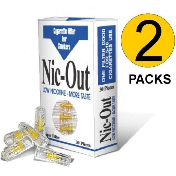 2 Pack Nic Out Cigarette Filters - Quit Smoking Alternative (60 filters ...