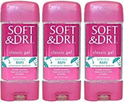 Soft & Dri Classic Gel Spring Rain Deodorant 3 oz. 3-Pack SEALED New | eBay