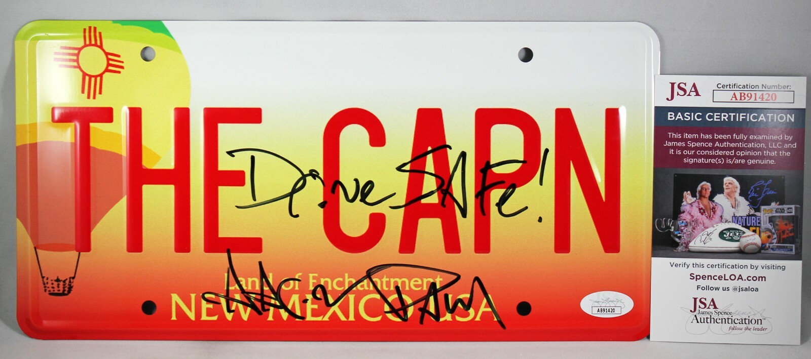 AARON PAUL SIGNED BREAKING BAD LICENSE PLATE CAPN JESSE PINKMAN RARE ...