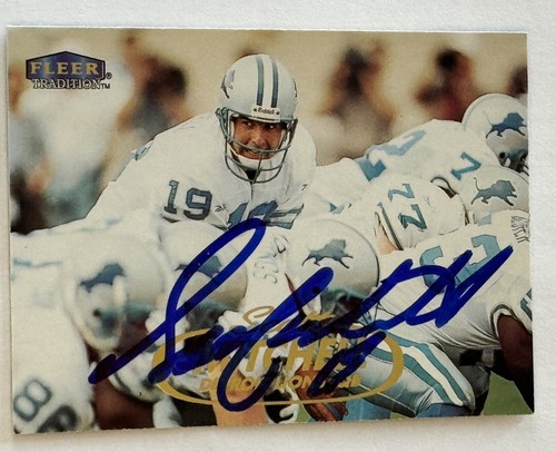 Scott Mitchell 1998 Fleer Tradition Authentic Signed Autograph Auto ...