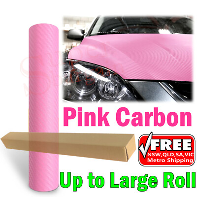 Pink Carbon Fiber Car Vinyl Wrap Film Carbon Fibre Pink Decal Vinyl ...