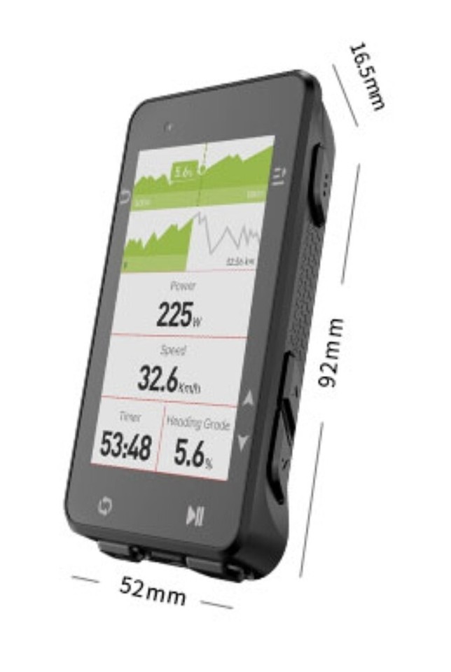 IGS630 Bike Computer, Waterproof Cycling Computer Cycling GPS Unit IPX7 ...