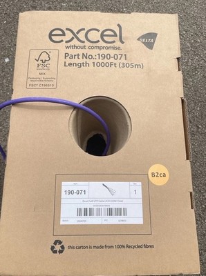 Excel Cat6 Cable 305m box. Excel code 190-071 | eBay UK