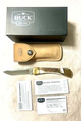 CUSTOM BUCK 110 ELK ANTLER HUNTER KNIFE - S30V DROP POINT BLADE ...