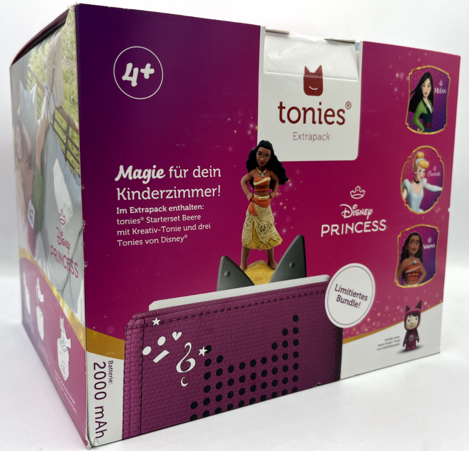 tonies® Toniebox Extrapack Limitiertes Bundle Disney Princess mit 4 ...
