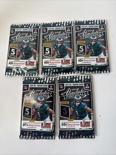 (5) 2024 Panini Absolute NFL Football Factory Sealed Hobby Gravity Feed ...