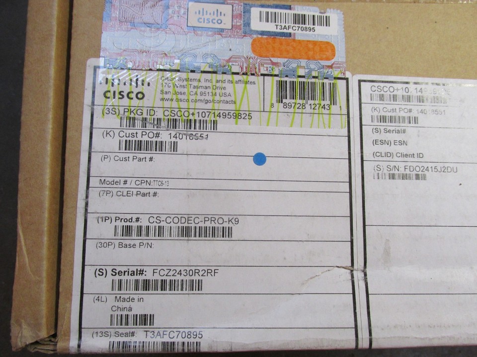 NEW CISCO Webex Codec Pro 4K video conferencing device CS-CODEC-PRO-K9 ...
