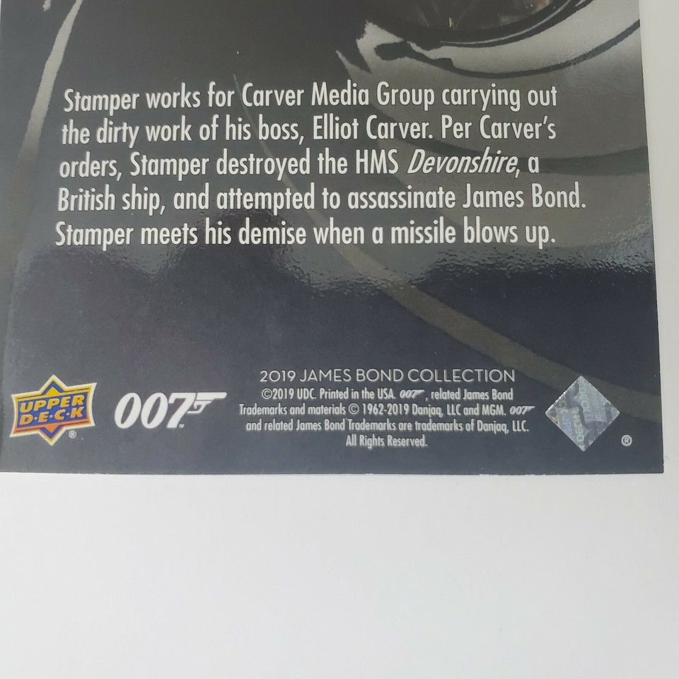 Upper Deck James Bond 007 Collection Base #48 Gotz Otto as Stamper | eBay