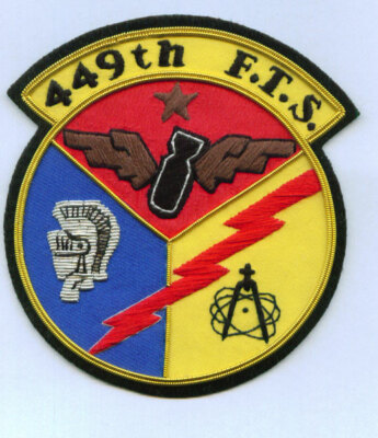 449th Training Combat Squadron Air Force Fighter Bomber Wing Bomb Patch ...