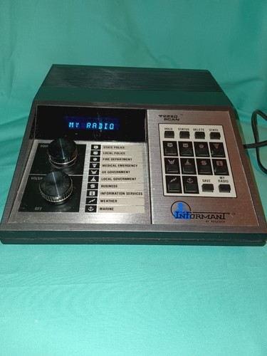 Vintage Informant by Regency Turbo Scan Police Scanner INF-3 UHF/VHF ...