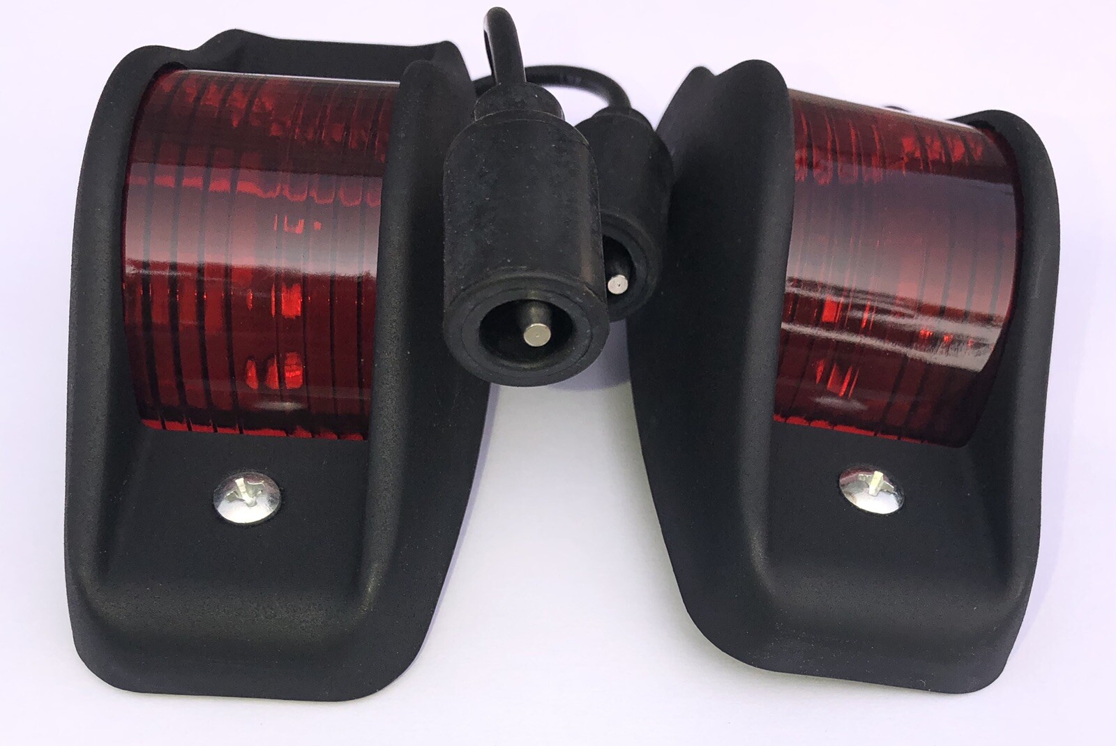 2PK 24V LED HumVee Military SIDE MARKER Light 5bulb BLK + RED Lens ...