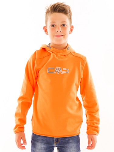 CMP Fleeceoberteil Jumper Funzione Hoodie Arancione Elasticizzato ...