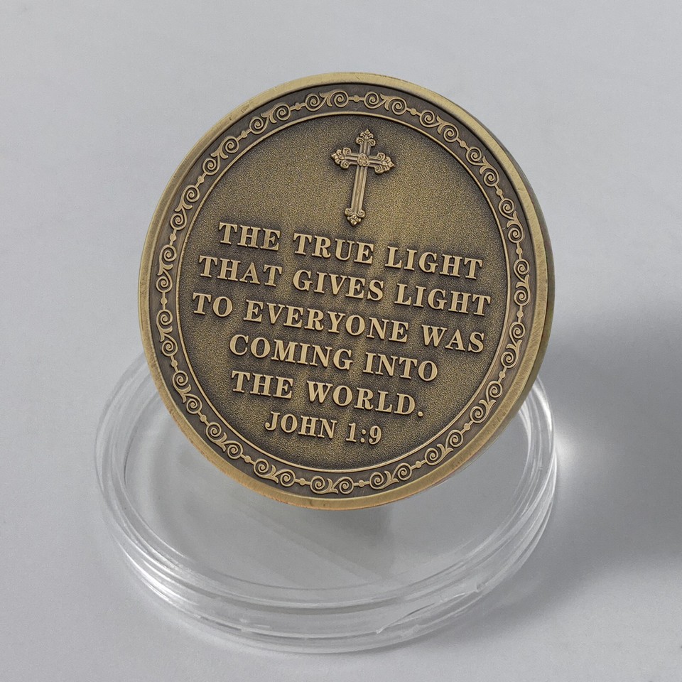 New Nativity Religious Challenge Coin John 1:9 Bible Verse Christian ...