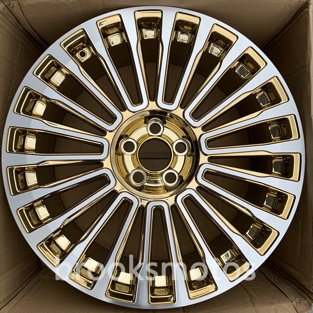 20" FORGED CHROME GOLD WHEELS RIMS FITS 1999-2006 JAGUAR XK X100 20X9 ...