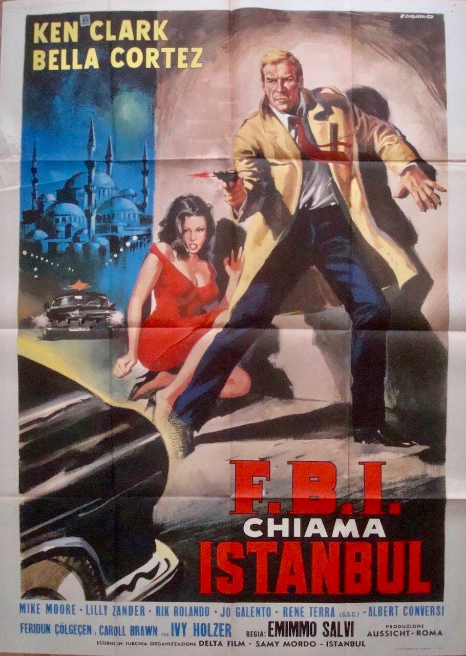 NONE BUT THE LONELY SPY Italian 2F movie poster 39x55 EUROSPY 1964 ...