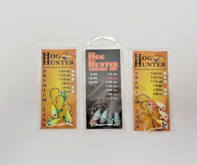 3 New Packs 12 Total Jigs Hog Hunter Erie Dearie Glitter Jigs 4 per ...