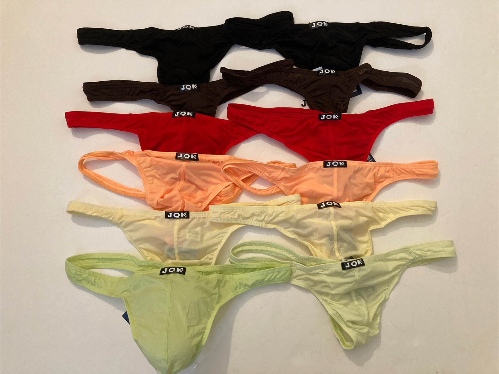 Lot of 12 Thongs Men Cool Thin Stretchable Underwear US Size M-L with ...
