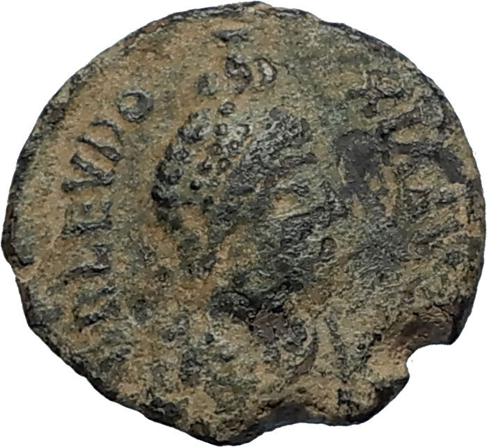 EUDOXIA Arcadius Wife 401AD Authentic Ancient Roman Coin VICTORY CHI ...