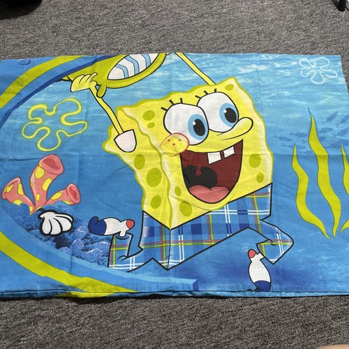 Spongebob Pillowcase Twin Bed Double Sided Blue Patrick Nickelodeon ...
