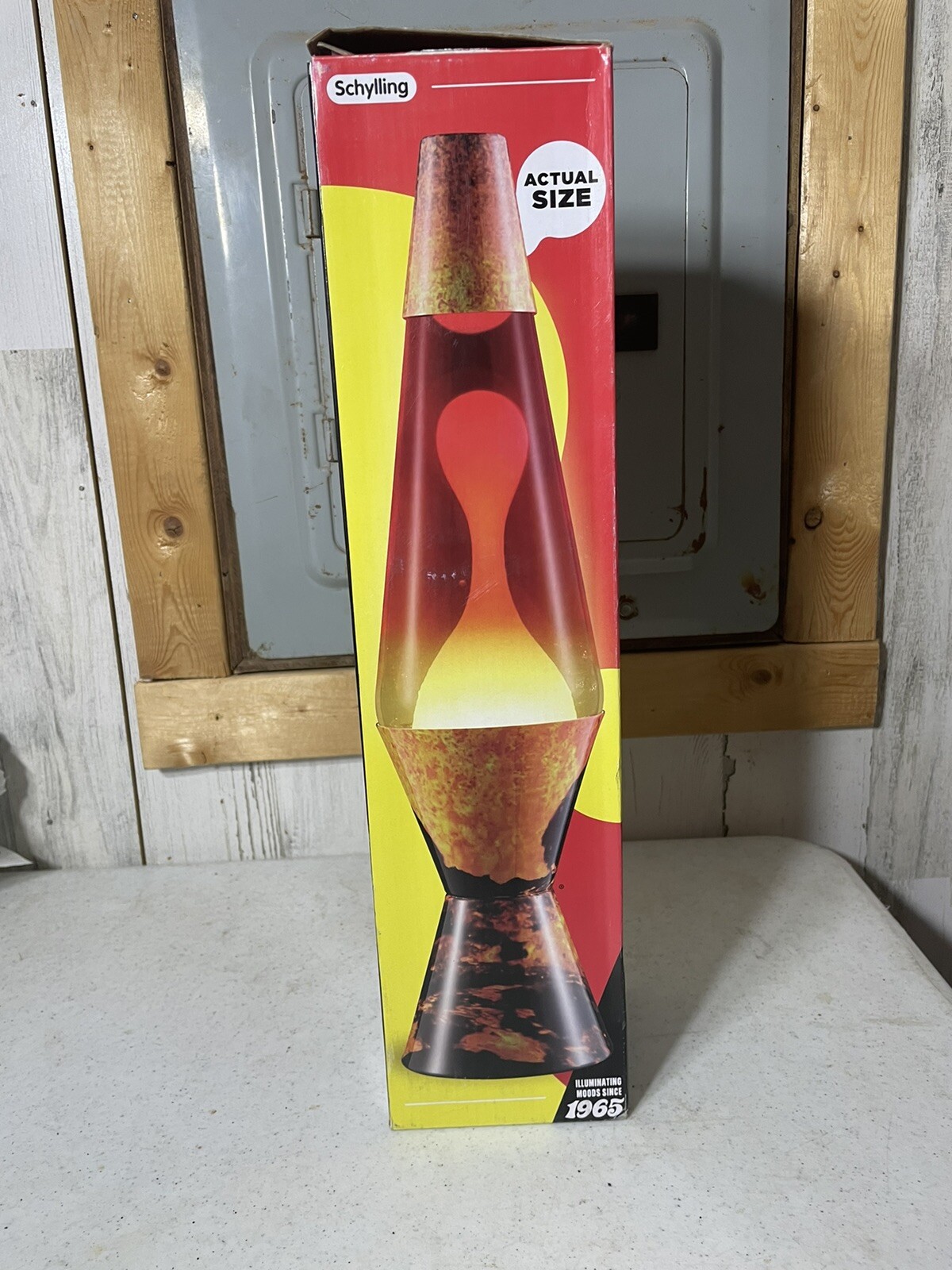 Lava Lite 2149 COLORMAX Volcano Print Lava Lamp with Tri-colored Globe ...