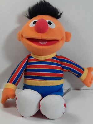 Sesame Street ERNIE 10" Stuffed Plush by Hasbro 2013 EXCELLENT ...