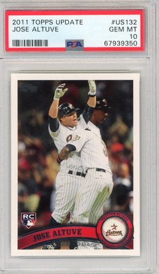 Graded 2011 Topps Update Jose Altuve #US132 Rookie RC Baseball Card PSA ...