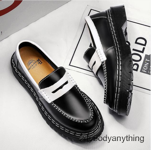 Men's Casual Fashion Pump British Creeper Fall Round Toe Pull on ...