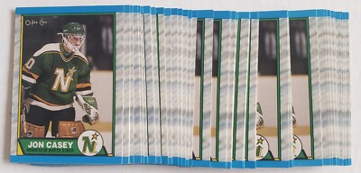 HUGE 50 CARD LOT 1989-90 OPC O-PEE-CHEE JON CASEY #48 ROOKIE CARD RC ...