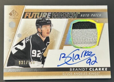 2022-23 SP Authentic Future Watch Auto Patch /100 Brandt Clarke | eBay
