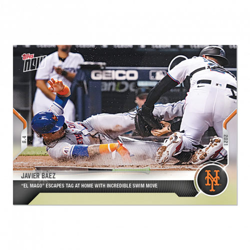 2021 TOPPS NOW #615 JAVIER BAEZ - EL MAGO ESCAPES TAG AT HOME WITH SWIM ...