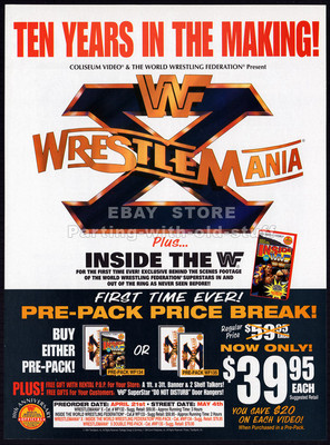 WWF WRESTLEMANIA X__Original 1994 Trade print AD promo__Industry Only ...