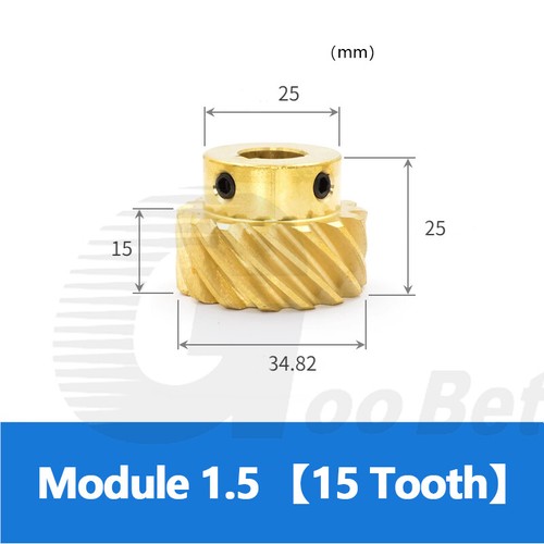 Module 1 1.5 Helical Gear Brass 45° Left-hand 10/13/15 Tooth Motor ...