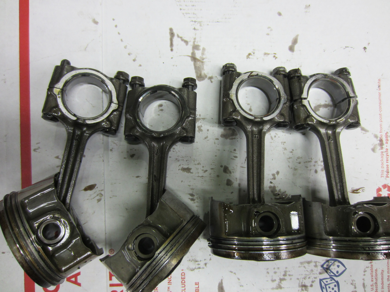 99-02 YAMAHA YZF R6 YZFR6 ENGINE MOTOR BLOCK PISTONS 5EB-11631-10-00 ...