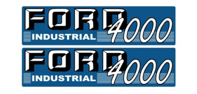 Ford 4000 Industrial Tractor Hood Decal kit Graphics Stickers Emblem ...